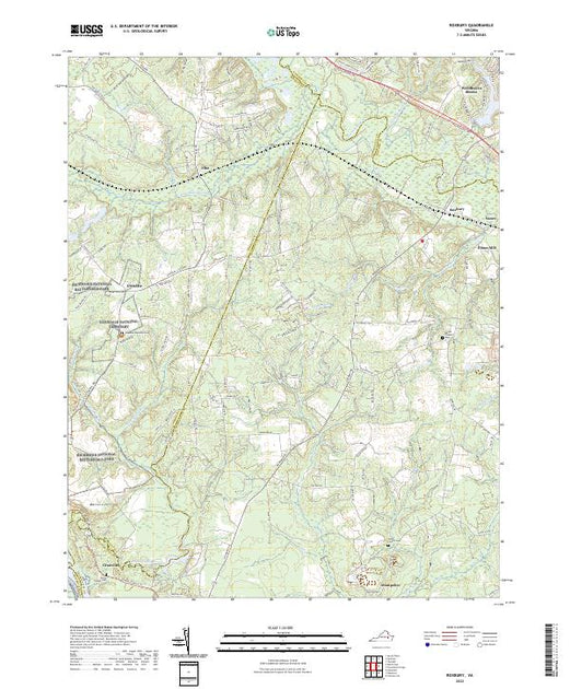 US Topo 7.5-minute map for Roxbury VA – American Map Store