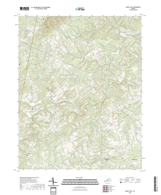 US Topo 7.5-minute map for Sandy Level VA – American Map Store