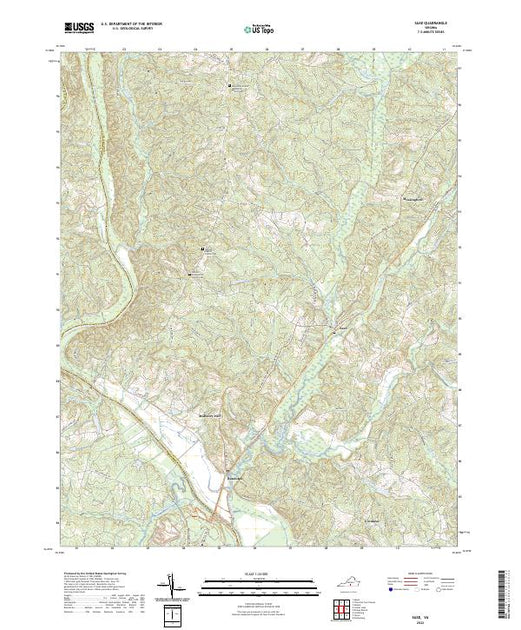 US Topo 7.5-minute map for Saxe VA – American Map Store