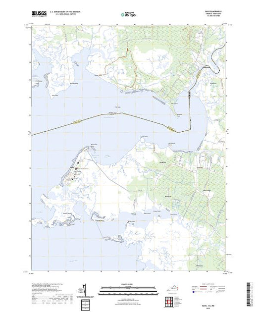 US Topo 7.5-minute map for Saxis VAMD – American Map Store