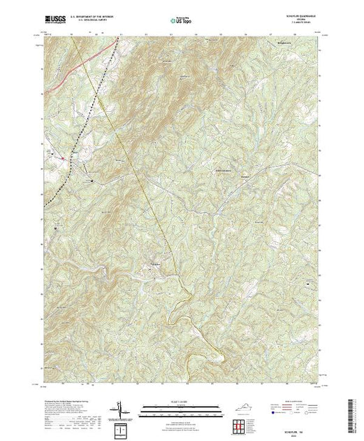 US Topo 7.5-minute map for Schuyler VA – American Map Store