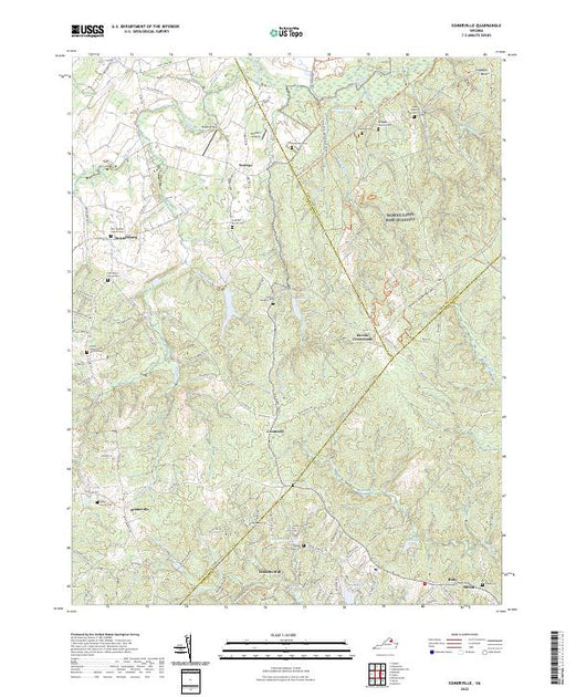 US Topo 7.5-minute map for Somerville VA – American Map Store