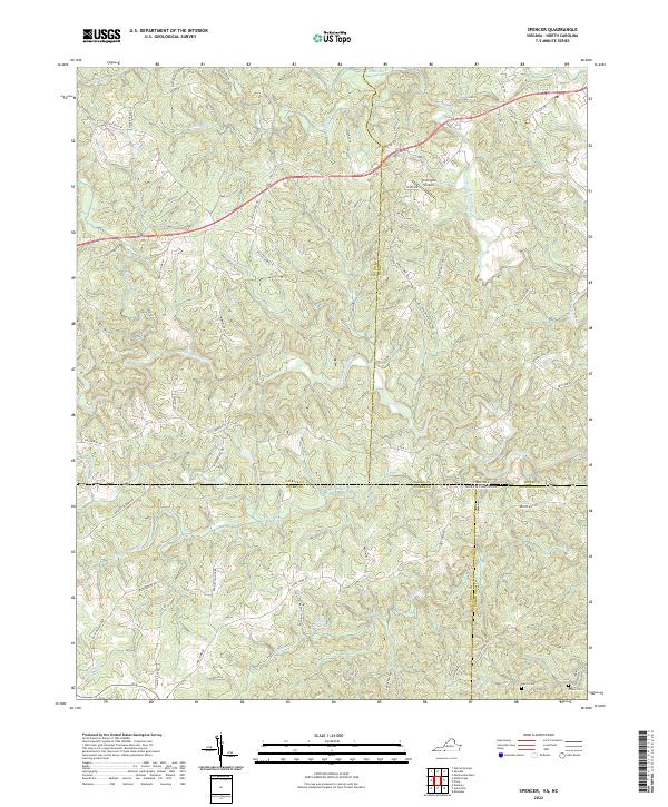 US Topo 7.5-minute map for Spencer VANC – American Map Store