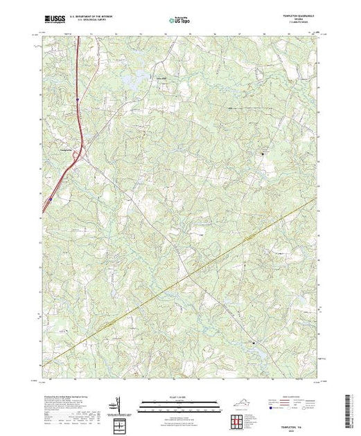 US Topo 7.5-minute map for Templeton VA – American Map Store