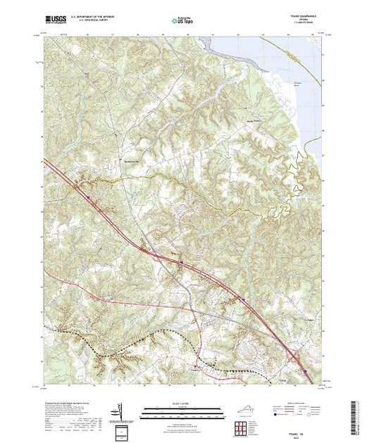 US Topo 7.5-minute map for Toano VA – American Map Store