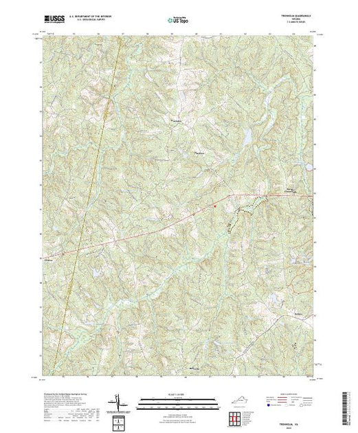 US Topo 7.5-minute map for Trenholm VA – American Map Store