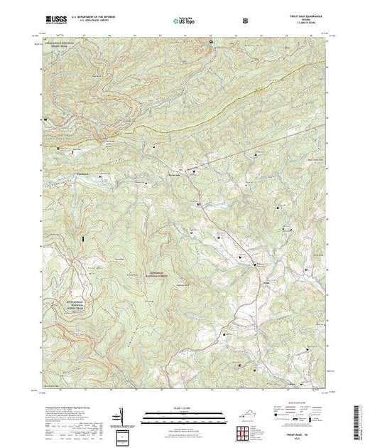 US Topo 7.5-minute map for Trout Dale VA – American Map Store
