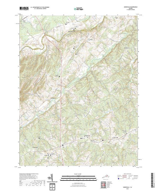 US Topo 7.5-minute map for Unionville VA – American Map Store