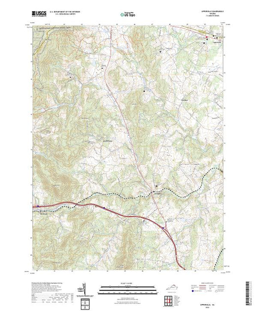 US Topo 7.5-minute map for Upperville VA – American Map Store