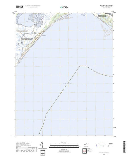 US Topo 7.5-minute map for Wallops Island VA – American Map Store