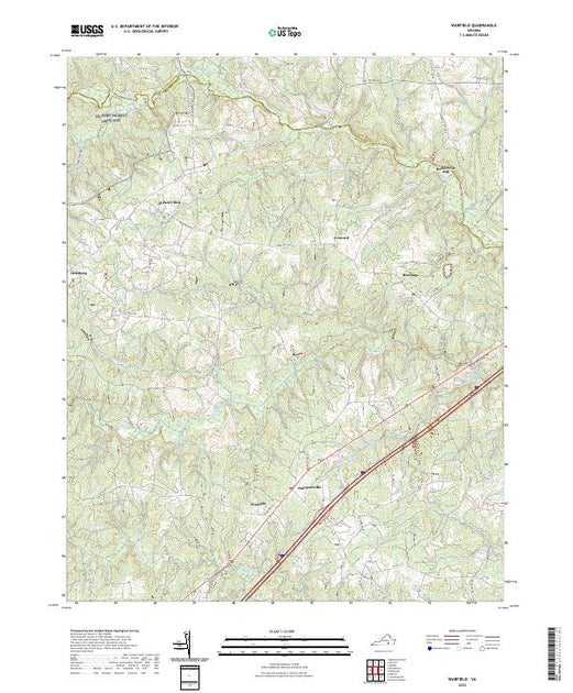 US Topo 7.5-minute map for Warfield VA – American Map Store