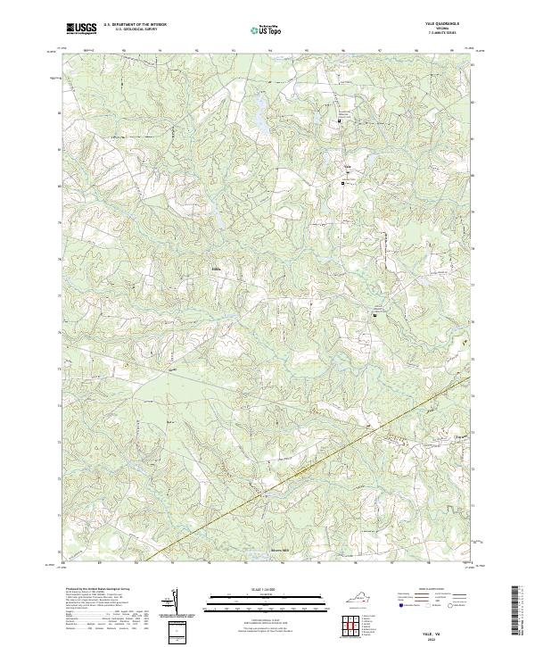 US Topo 7.5-minute map for Yale VA – American Map Store