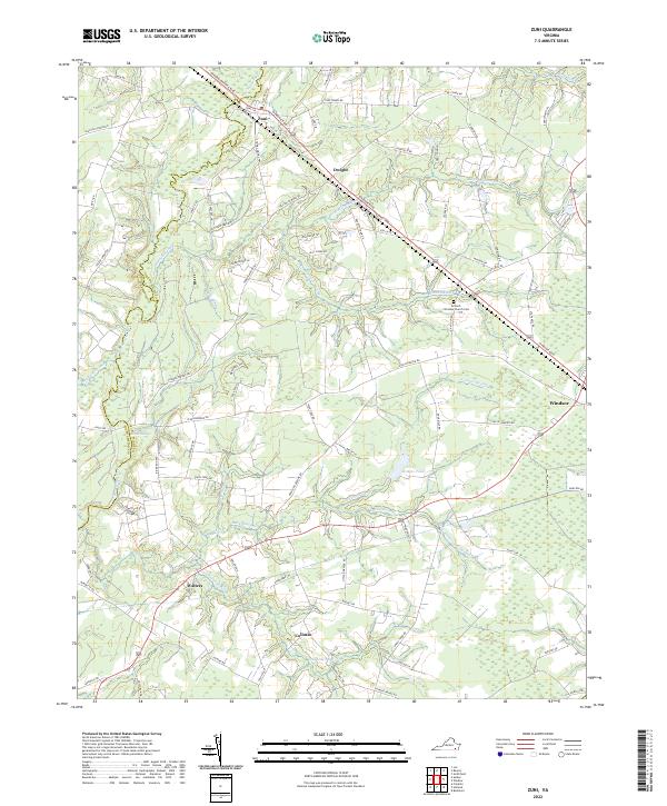 US Topo 7.5-minute map for Zuni VA – American Map Store