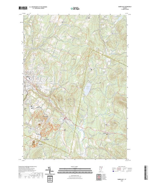 US Topo 7.5-minute map for Barre East VT – American Map Store