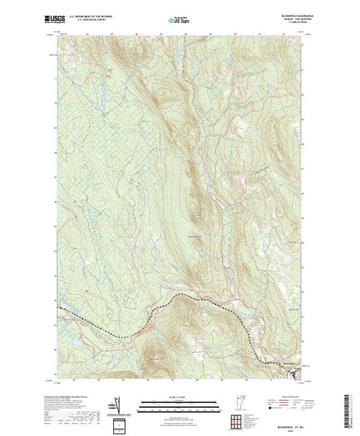 US Topo 7.5-minute map for Bloomfield VTNH – American Map Store