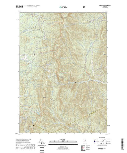 US Topo 7.5-minute map for Bread Loaf VT – American Map Store