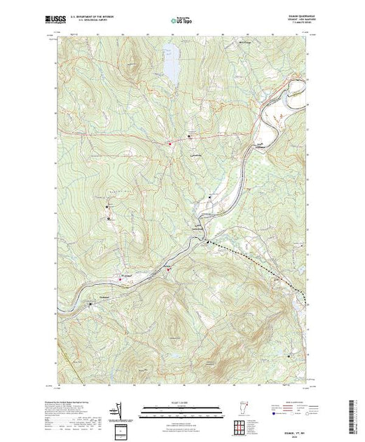 US Topo 7.5-minute map for Gilman VTNH – American Map Store