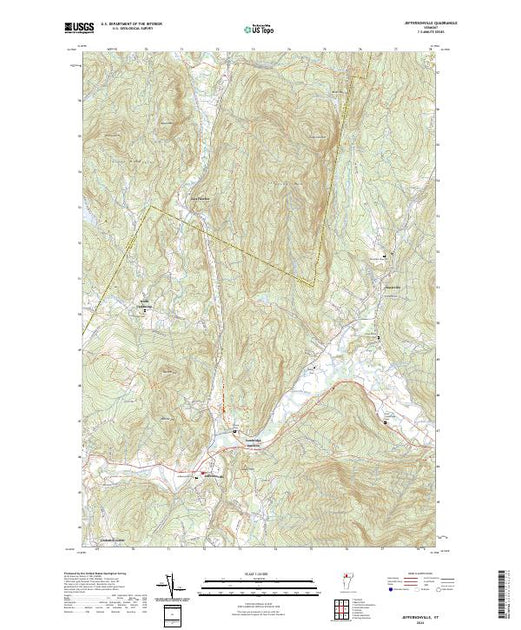 US Topo 7.5-minute map for Jeffersonville VT – American Map Store