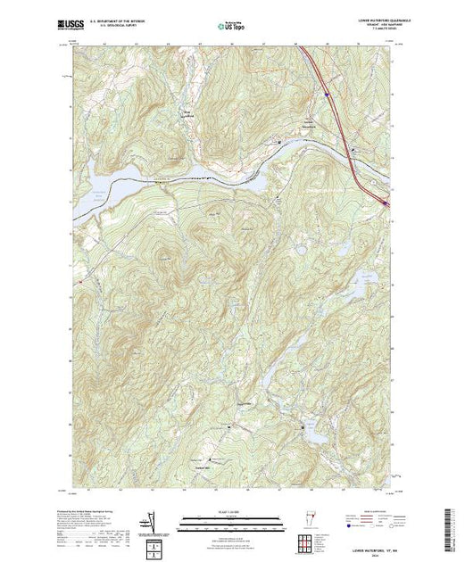 US Topo 7.5-minute map for Lower Waterford VTNH – American Map Store