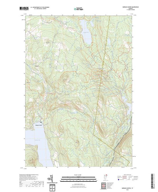 US Topo 7.5-minute map for Morgan Center VT – American Map Store