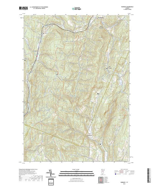 US Topo 7.5-minute map for Roxbury VT – American Map Store