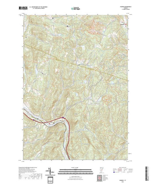 US Topo 7.5-minute map for Sharon VT – American Map Store