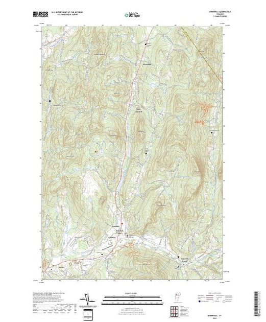 US Topo 7.5-minute map for Underhill VT – American Map Store