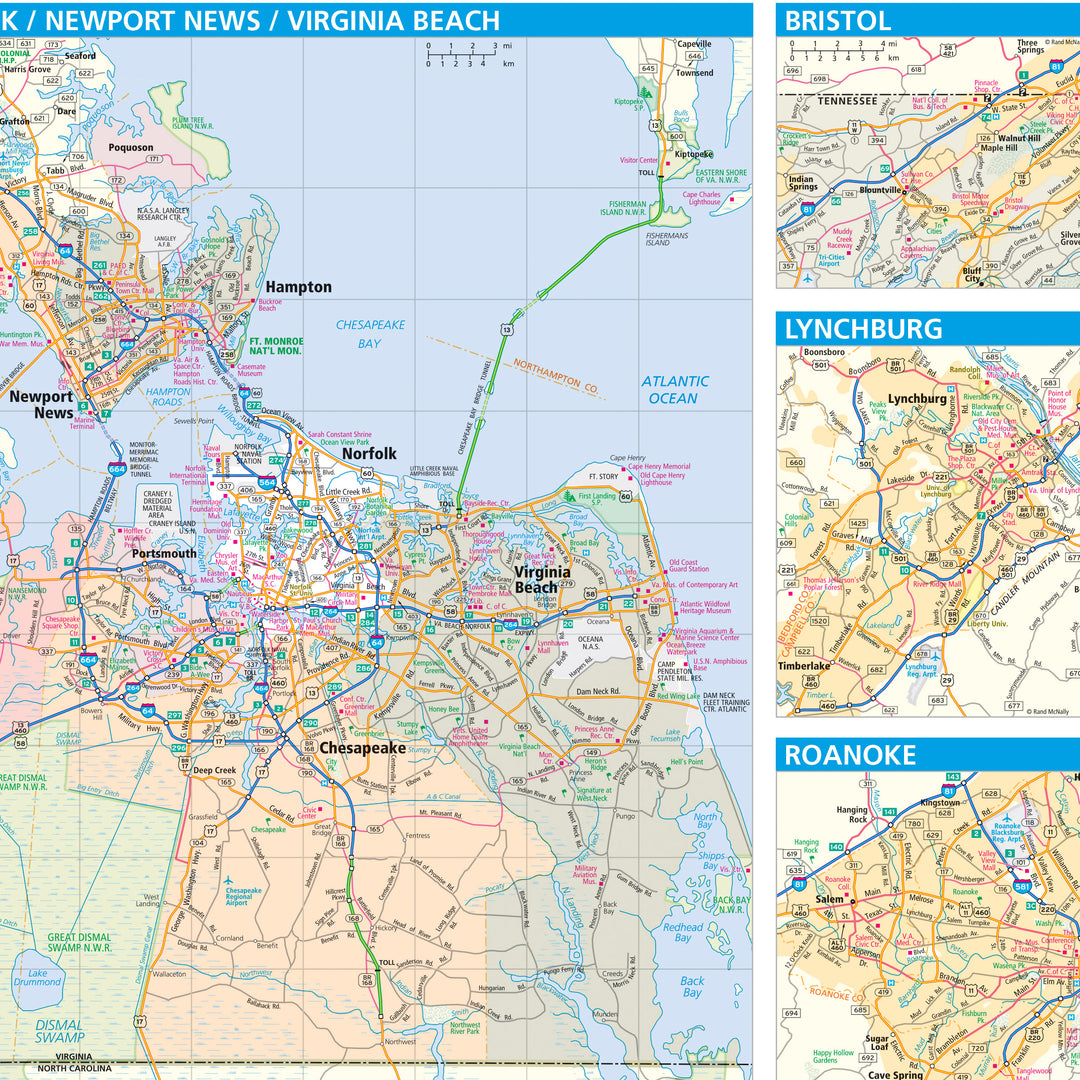 Northern Virginia Road Map With Cities