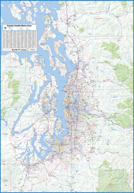 Greater Seattle Metro Area – American Map Store