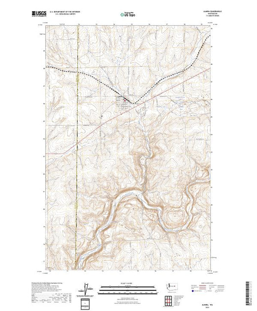 US Topo 7.5-minute map for Almira WA – American Map Store