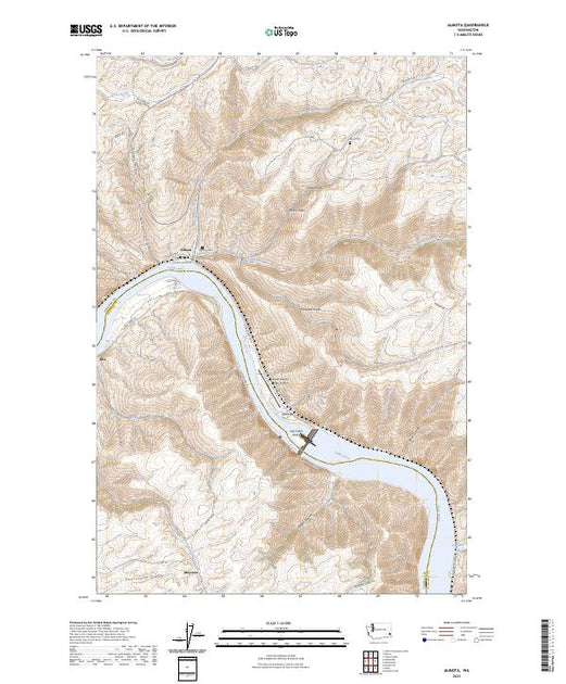 US Topo 7.5-minute map for Almota WA – American Map Store