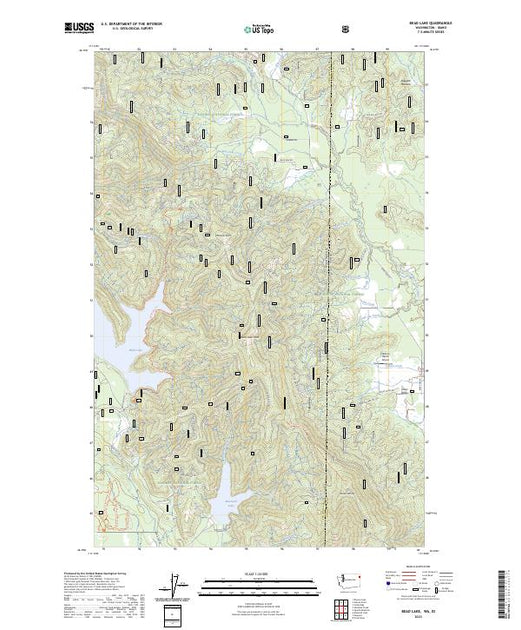 US Topo 7.5-minute map for Bead Lake WAID – American Map Store