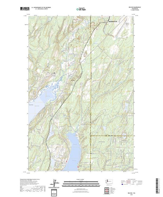 US Topo 7.5-minute map for Belfair WA – American Map Store