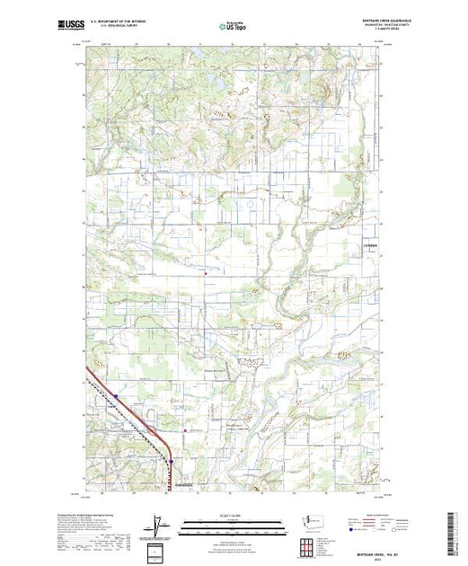 US Topo 7.5-minute map for Bertrand Creek WABC – American Map Store