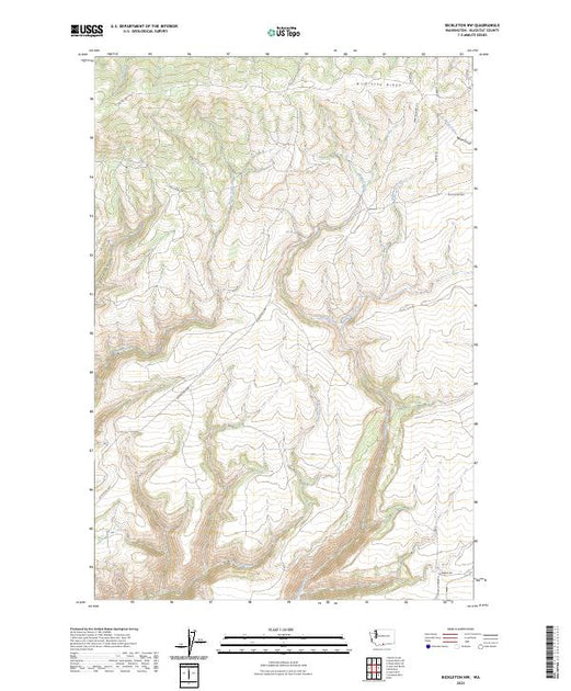 US Topo 7.5-minute map for Bickleton NW WA – American Map Store