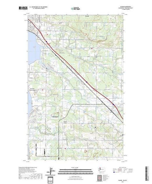 US Topo 7.5-minute map for Blaine WABC – American Map Store