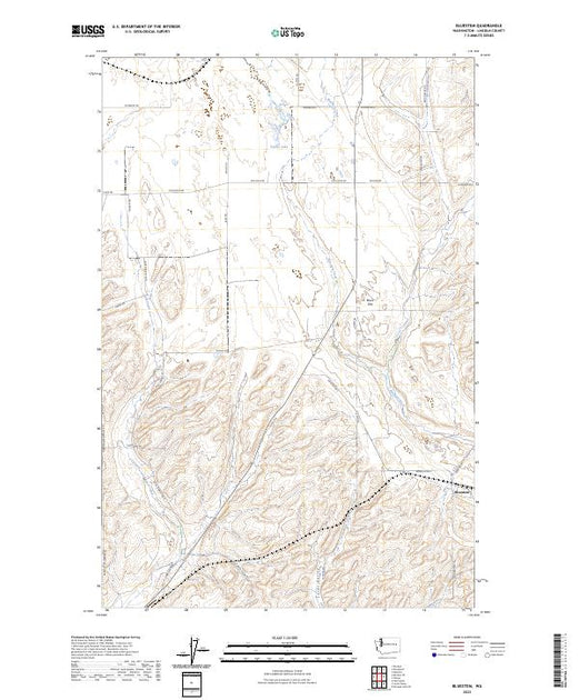 US Topo 7.5-minute map for Bluestem WA – American Map Store