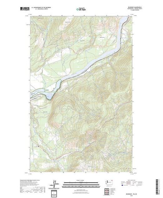 US Topo 7.5-minute map for Boundary WABC – American Map Store