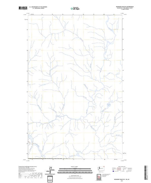 US Topo 7.5-minute map for Boundary Dam OE N WABC – American Map Store