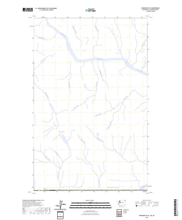 US Topo 7.5-minute map for Boundary OE N WABC – American Map Store