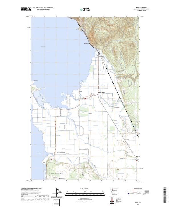 US Topo 7.5-minute map for Bow WA – American Map Store