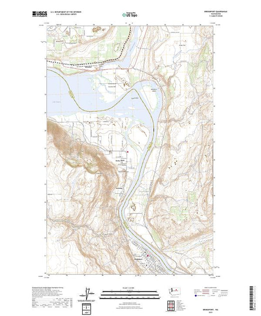 US Topo 7.5-minute map for Bridgeport WA – American Map Store