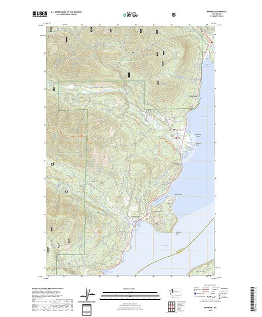 US Topo 7.5-minute map for Brinnon WA – American Map Store