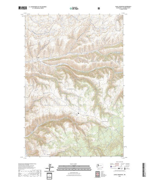 US Topo 7.5-minute map for Cahill Mountain WA – American Map Store