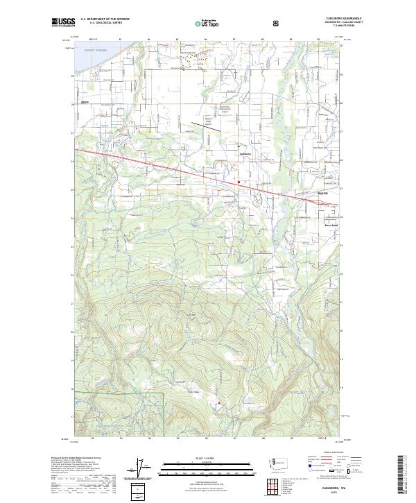 US Topo 7.5-minute map for Carlsborg WA – American Map Store