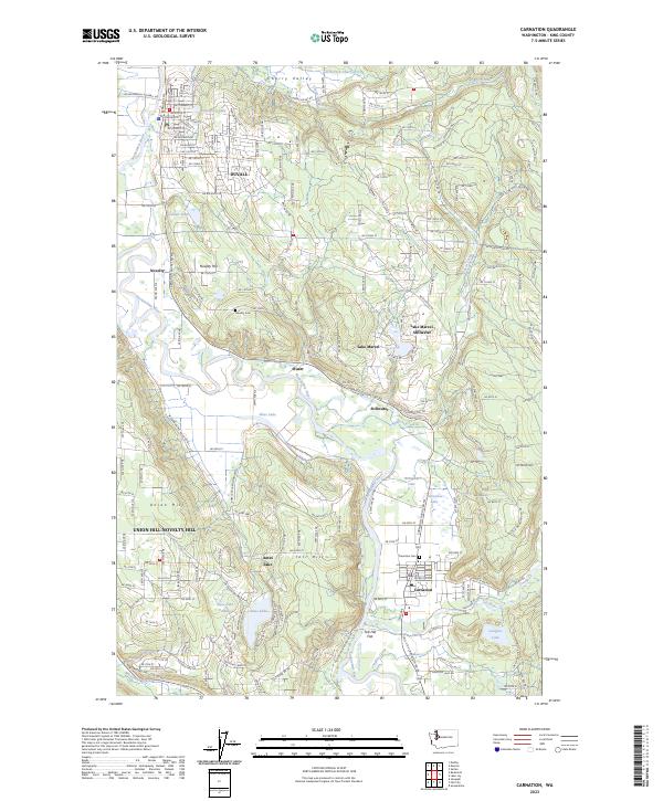 US Topo 7.5-minute map for Carnation WA – American Map Store