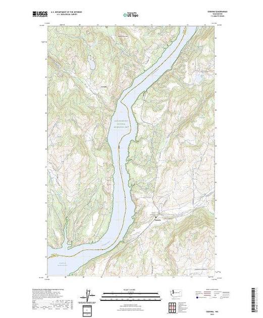 US Topo 7.5-minute map for Cedonia WA – American Map Store
