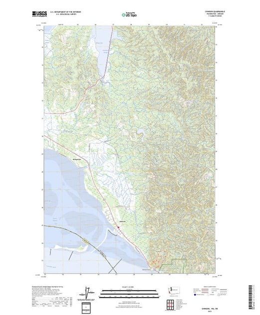US Topo 7.5-minute map for Chinook WAOR – American Map Store