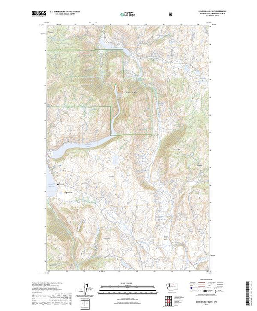 US Topo 7.5-minute map for Conconully East WA – American Map Store