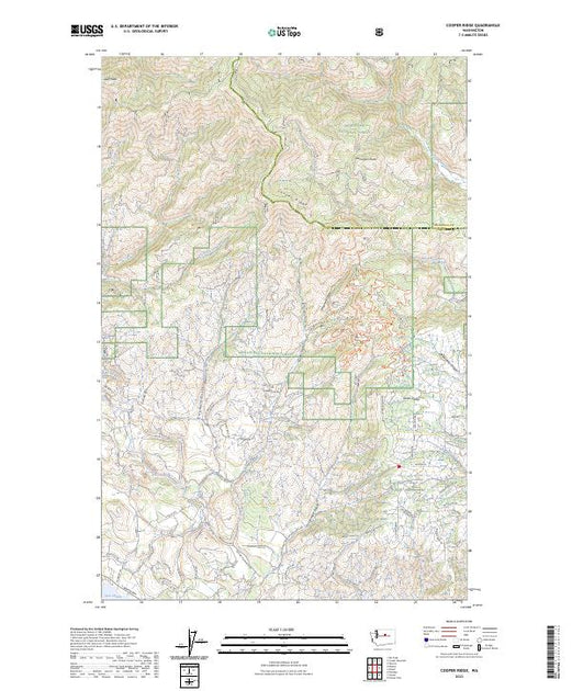 US Topo 7.5-minute map for Cooper Ridge WA – American Map Store